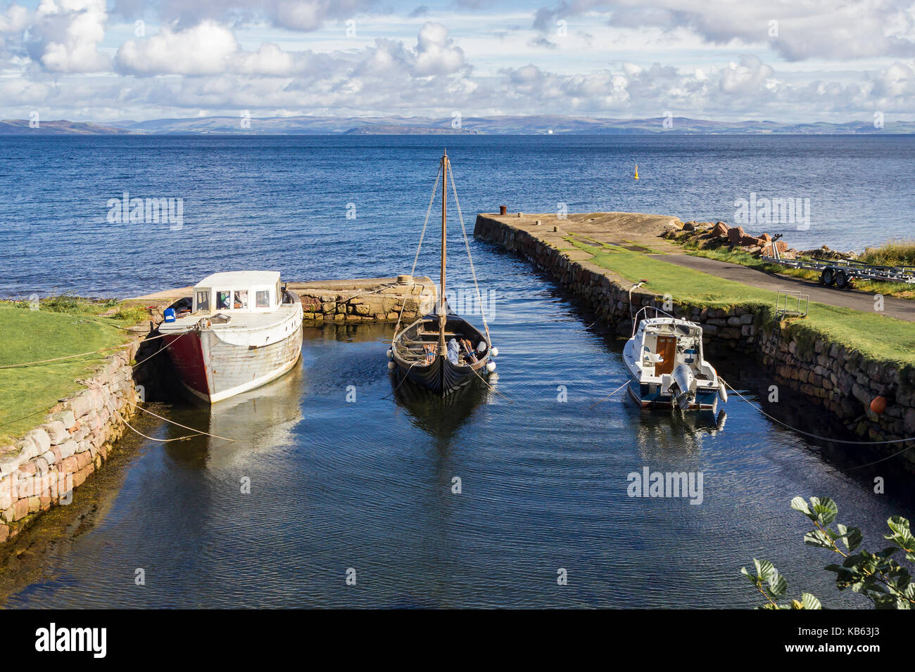 Small harbour on the east coast of the Isle of Arran, with a viking ...