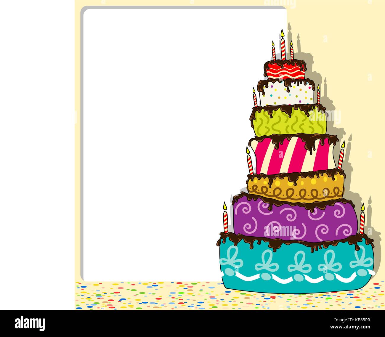 Birthday Cake Background Stock Vector Image & Art - Alamy