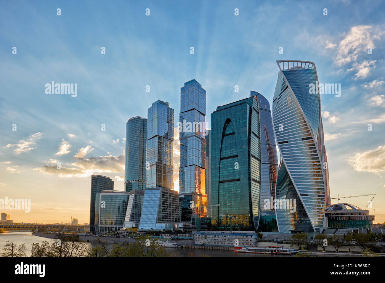 Skyscrapers of Moscow International Business Centre (MIBC), also known ...