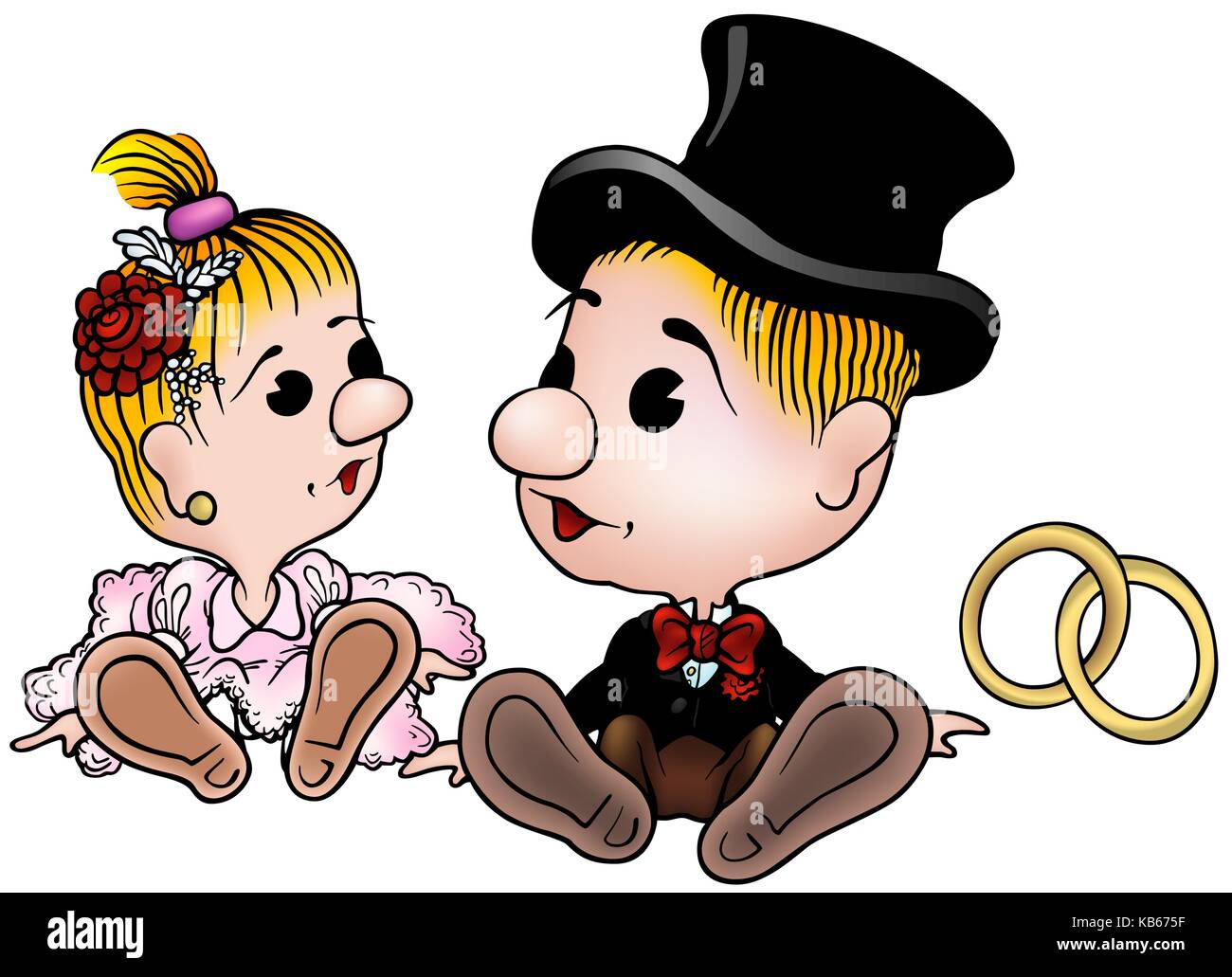 Wedding rings hand bride Stock Vector Images - Alamy