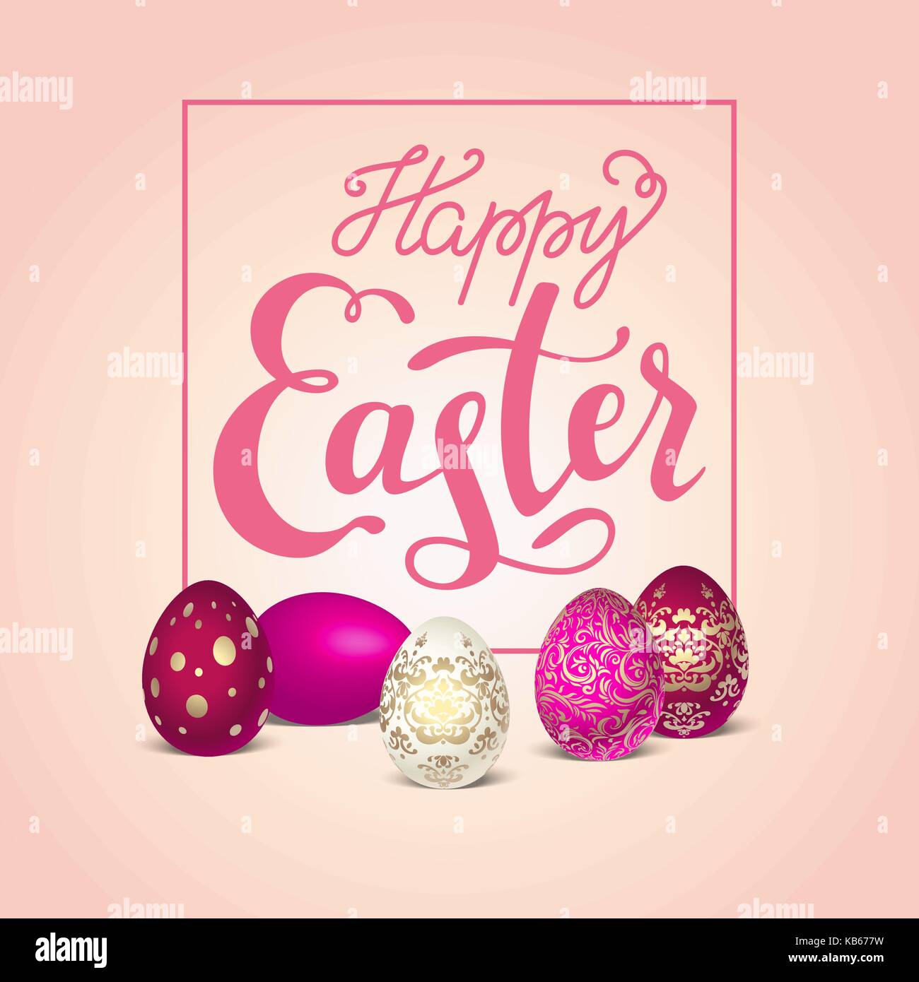 Easter golden painted eggs Stock Vector Images - Alamy