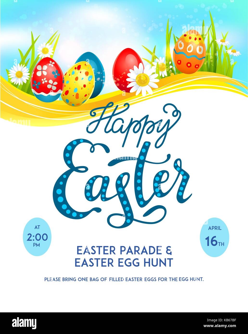 Template easter eggs poster Stock Vector Image & Art - Alamy