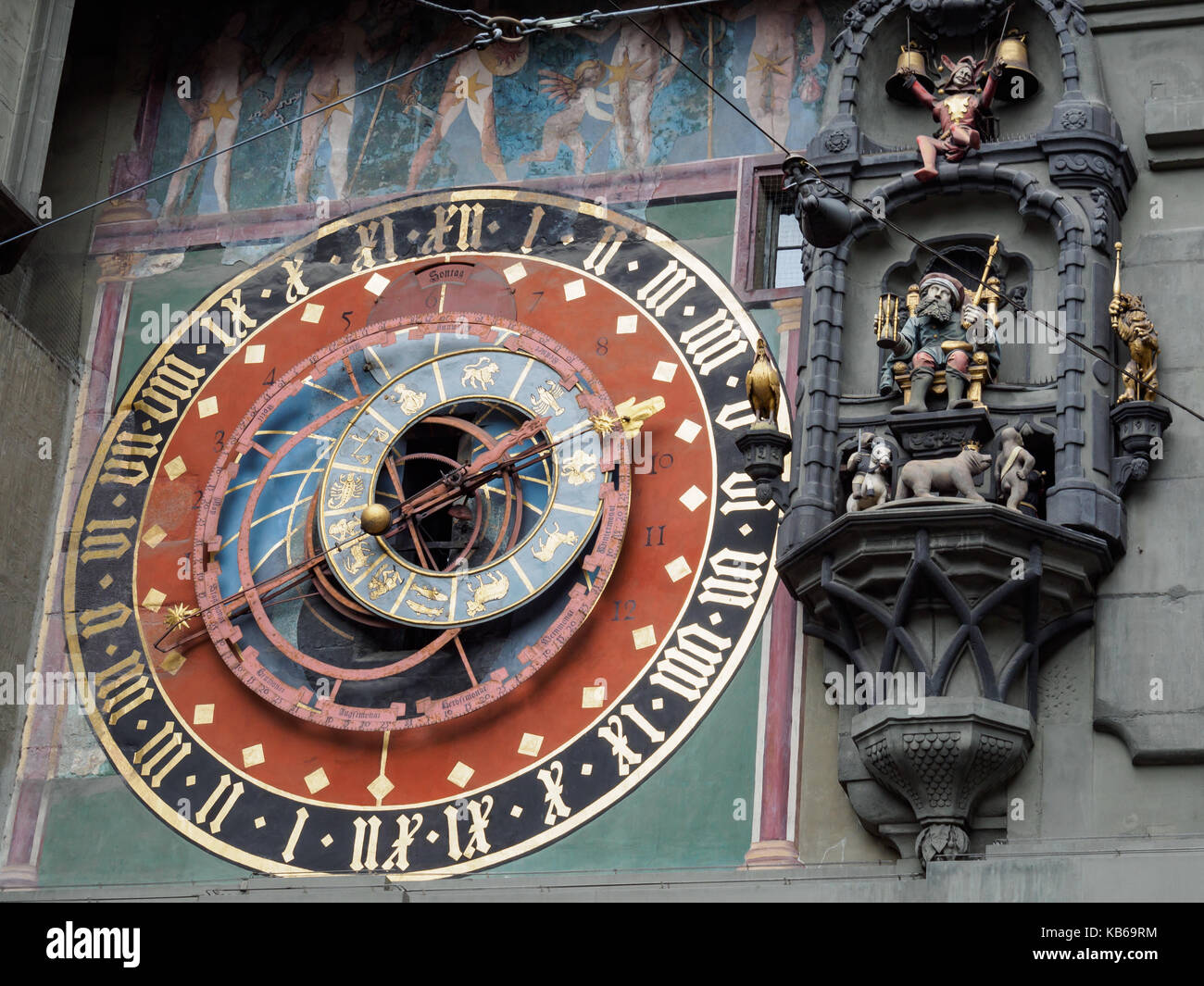 Astronomical clock at Bern town square, Bern, Switzerland Stock Photo ...