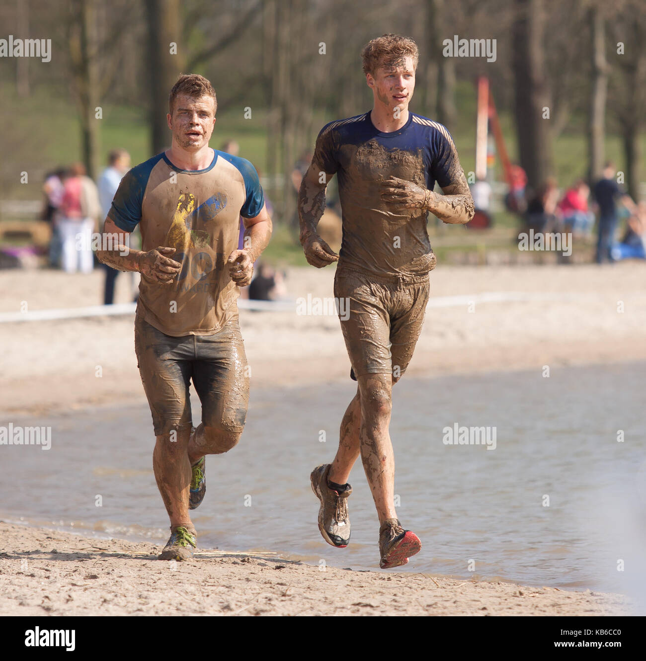 Strong viking mud race Stock Photo - Alamy