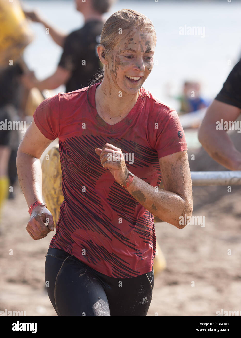Strong viking mud race Stock Photo - Alamy