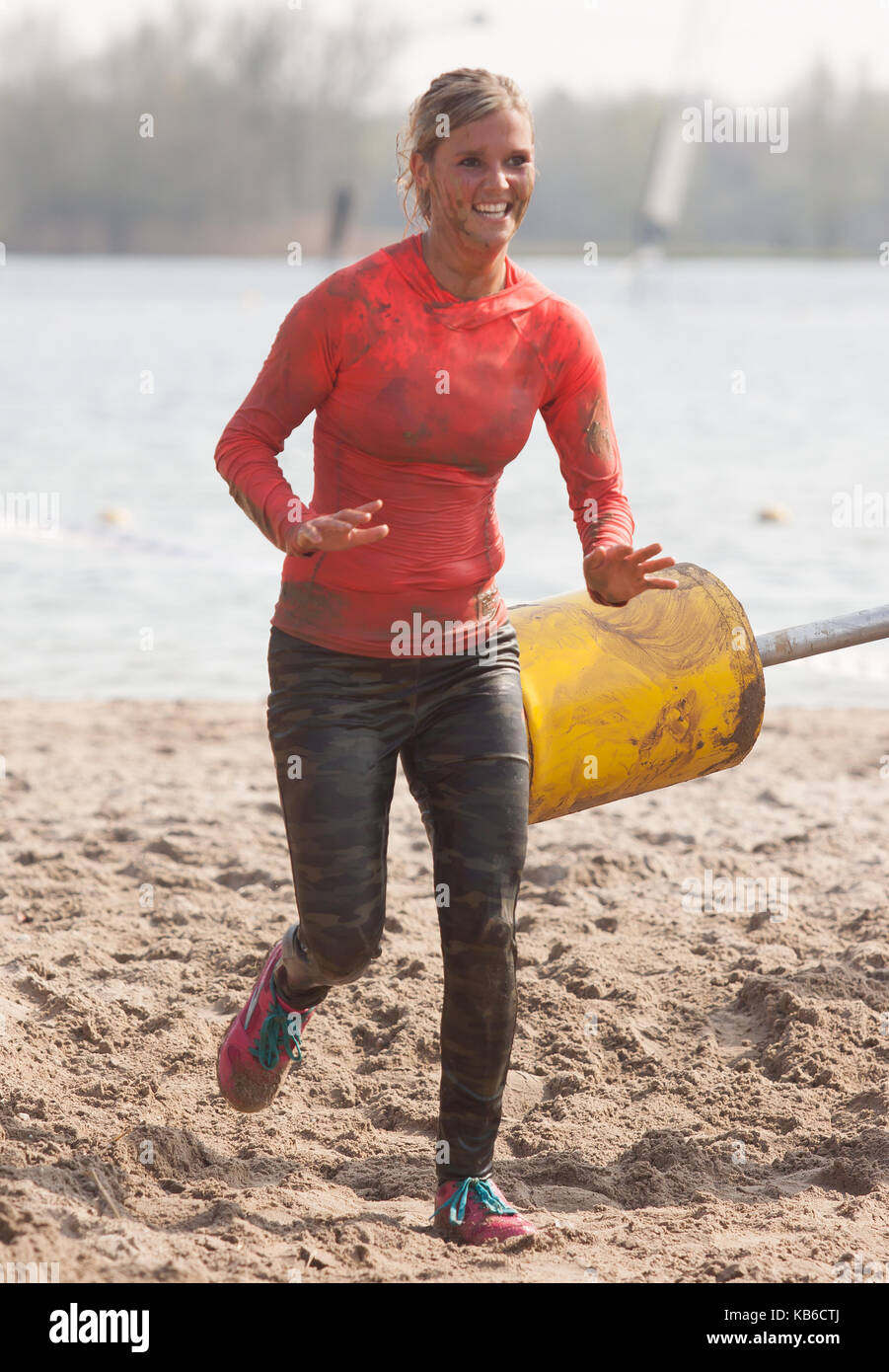 Strong viking mud race Stock Photo - Alamy