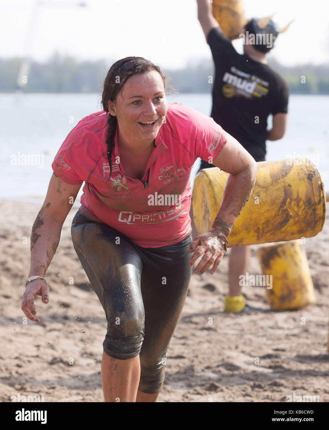 Strong viking mud race Stock Photo - Alamy