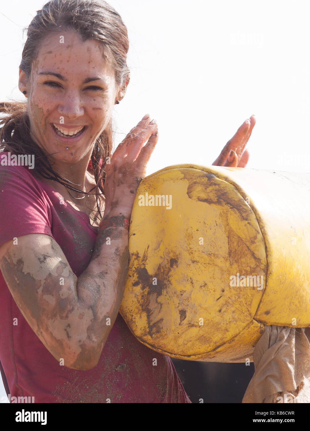 Strong viking mud race Stock Photo - Alamy