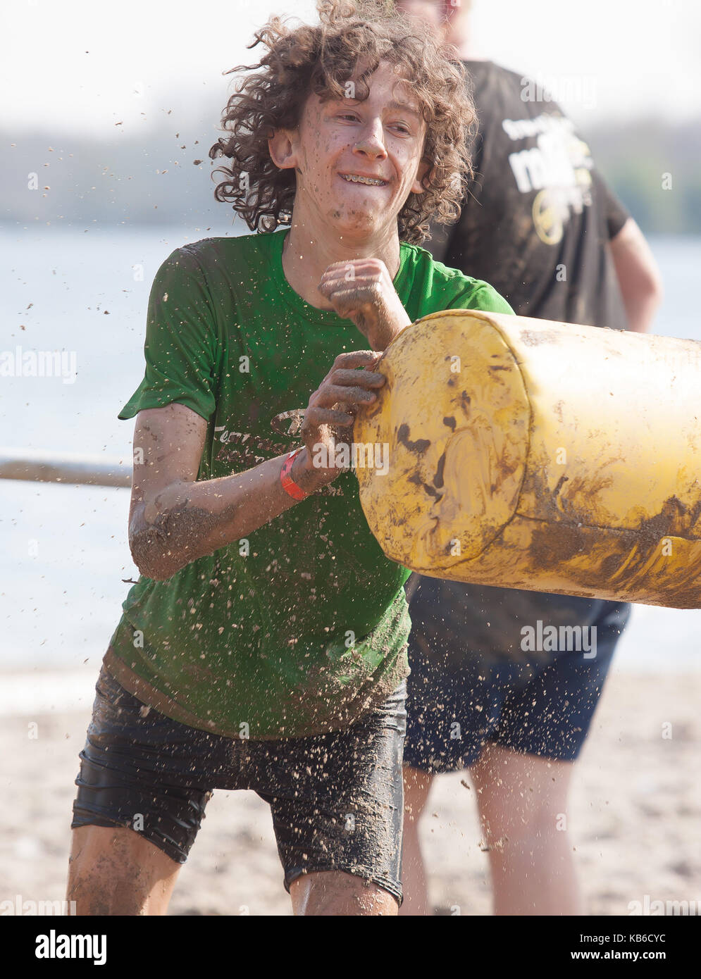 Strong viking mud race Stock Photo - Alamy