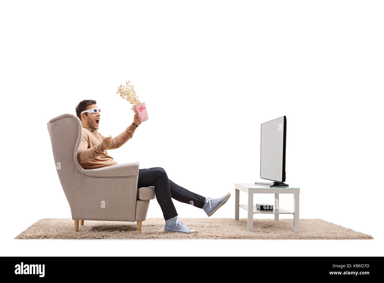 Young man scared in Cut Out Stock Images & Pictures - Alamy