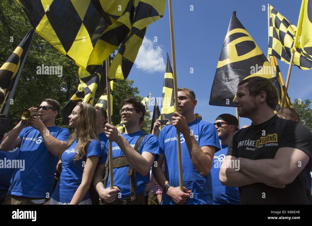 Demonstration of the far-right Identitarian Movement (Identitaere ...