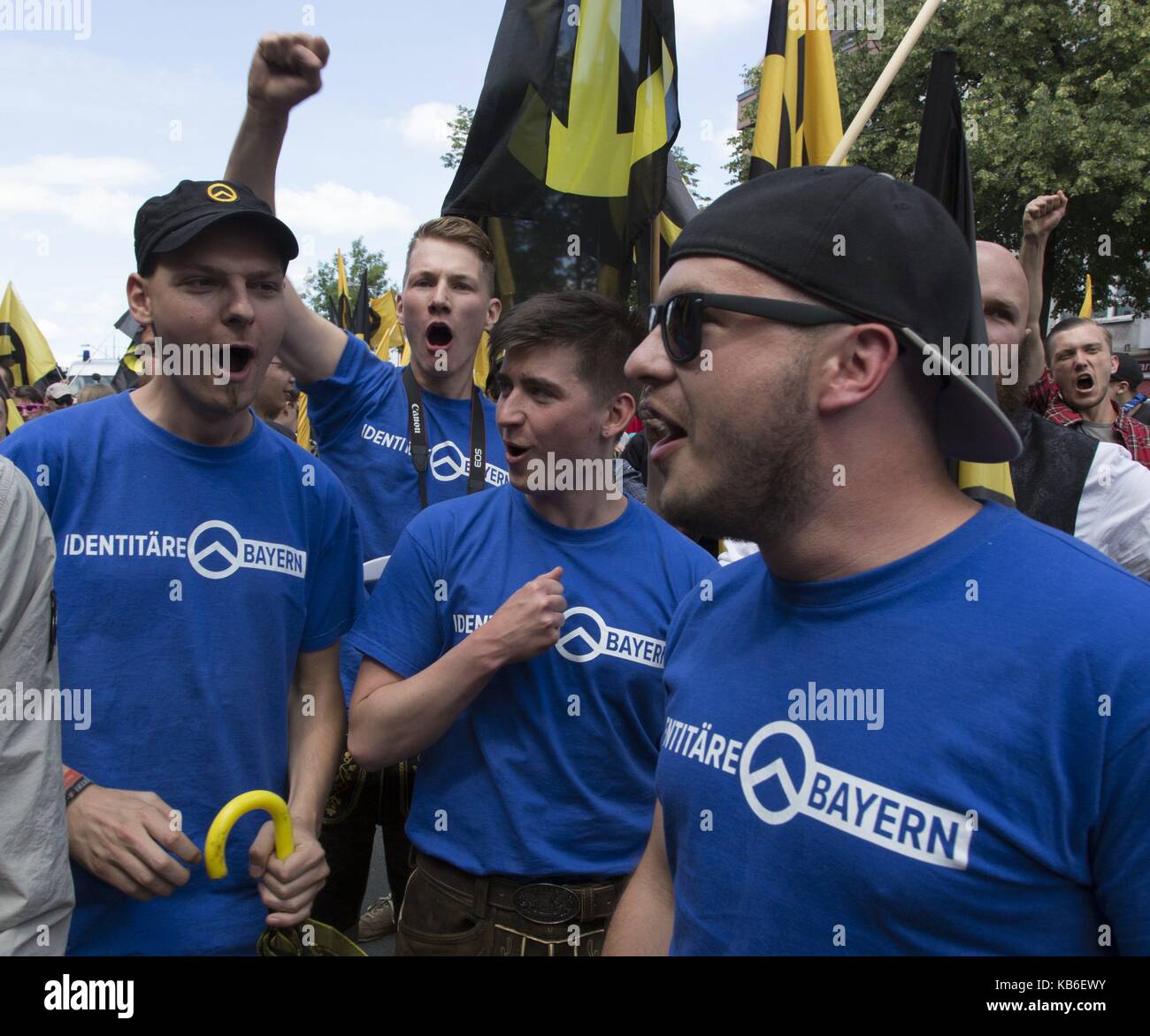 Demonstration of the far-right Identitarian Movement (Identitaere ...