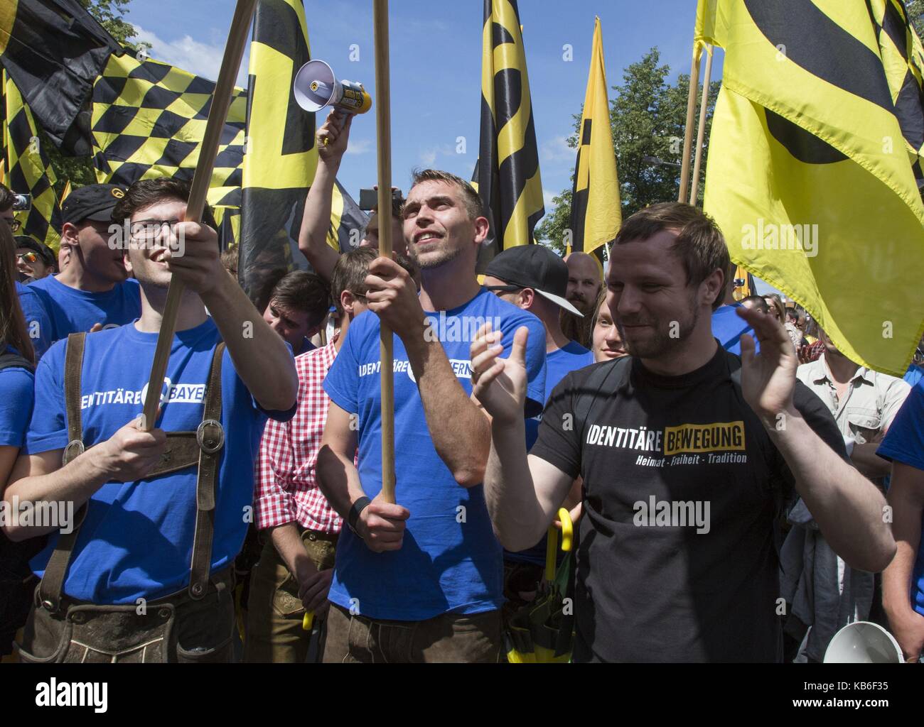 Demonstration of the far-right Identitarian Movement (Identitaere ...