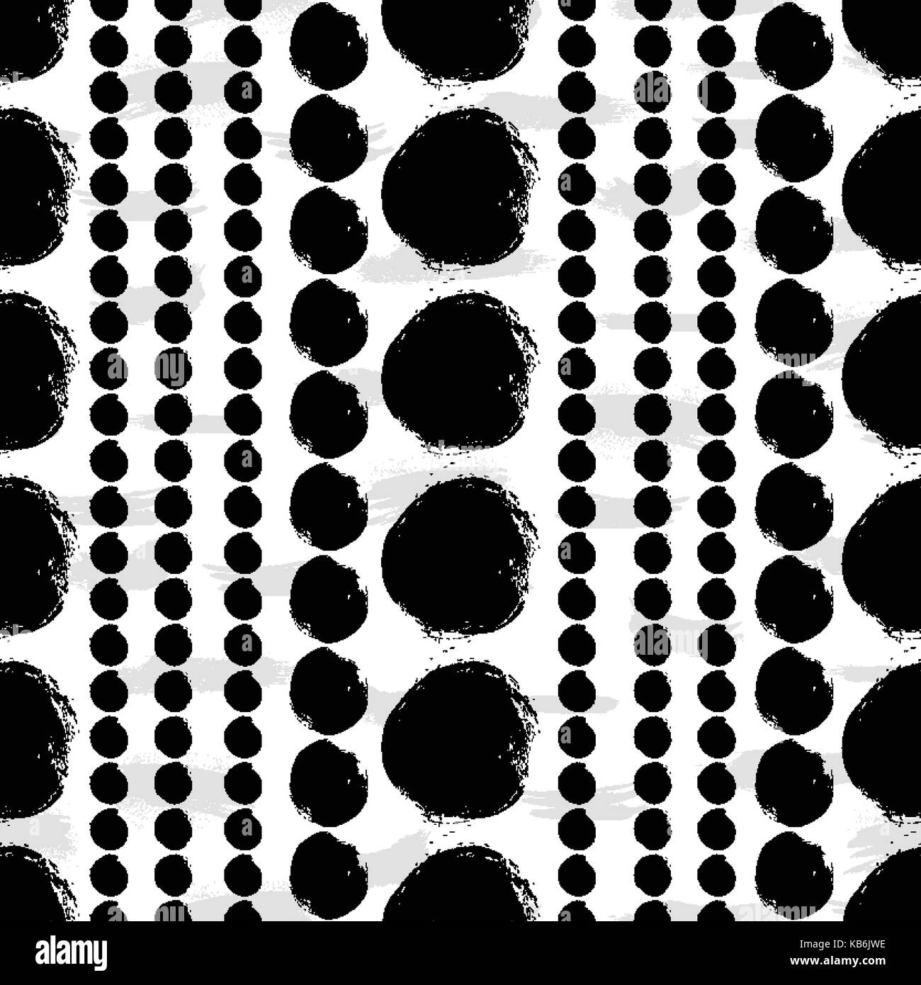 Seamless black and white hand drawn pattern Stock Vector Image & Art ...