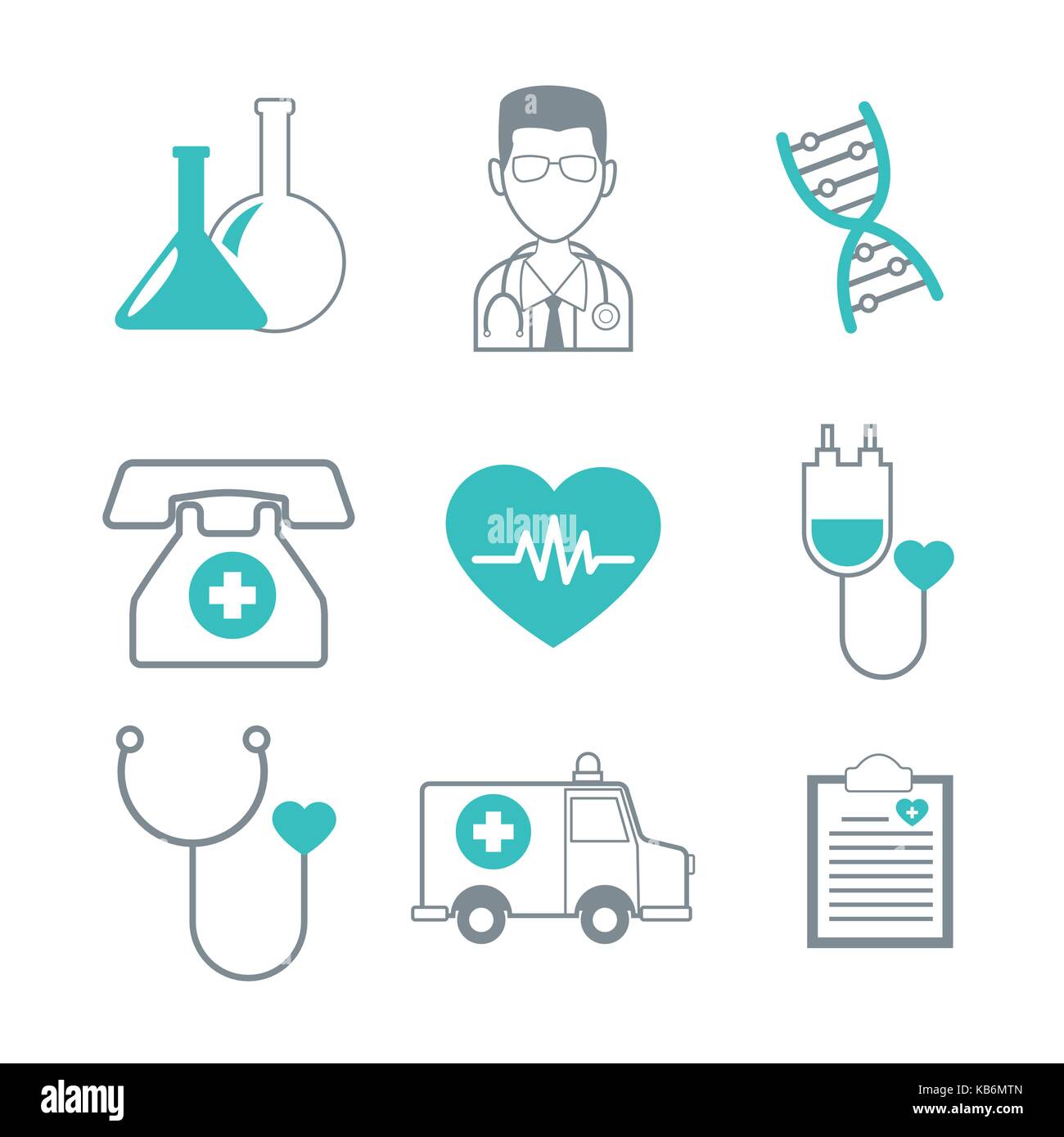 Healthcare icons hi-res stock photography and images - Alamy