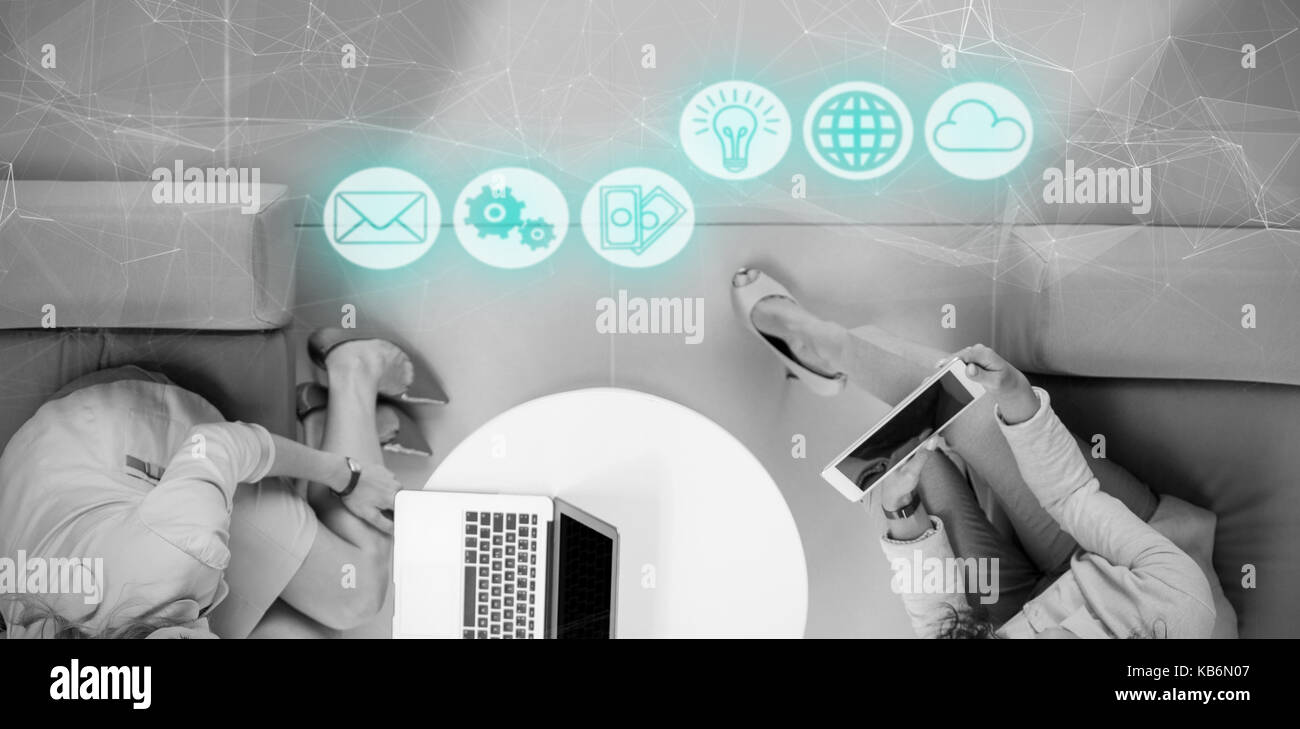 Multiple color icon design against white background with vignette Stock ...