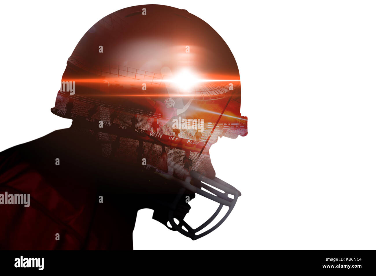 American football player side profile hi-res stock photography and ...