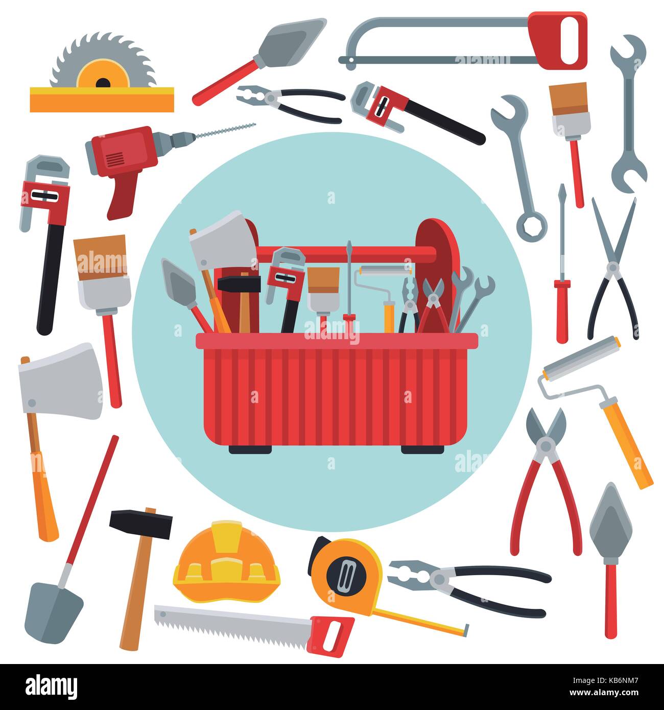 Construction toolbox service Vector Ilustration icon urban Stock Vector ...