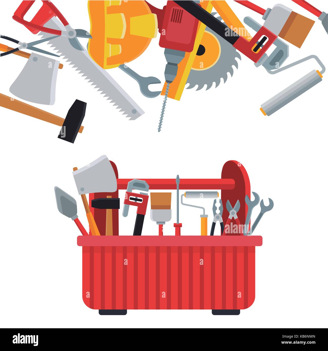 Construction toolbox service Vector Ilustration icon urban Stock Vector ...