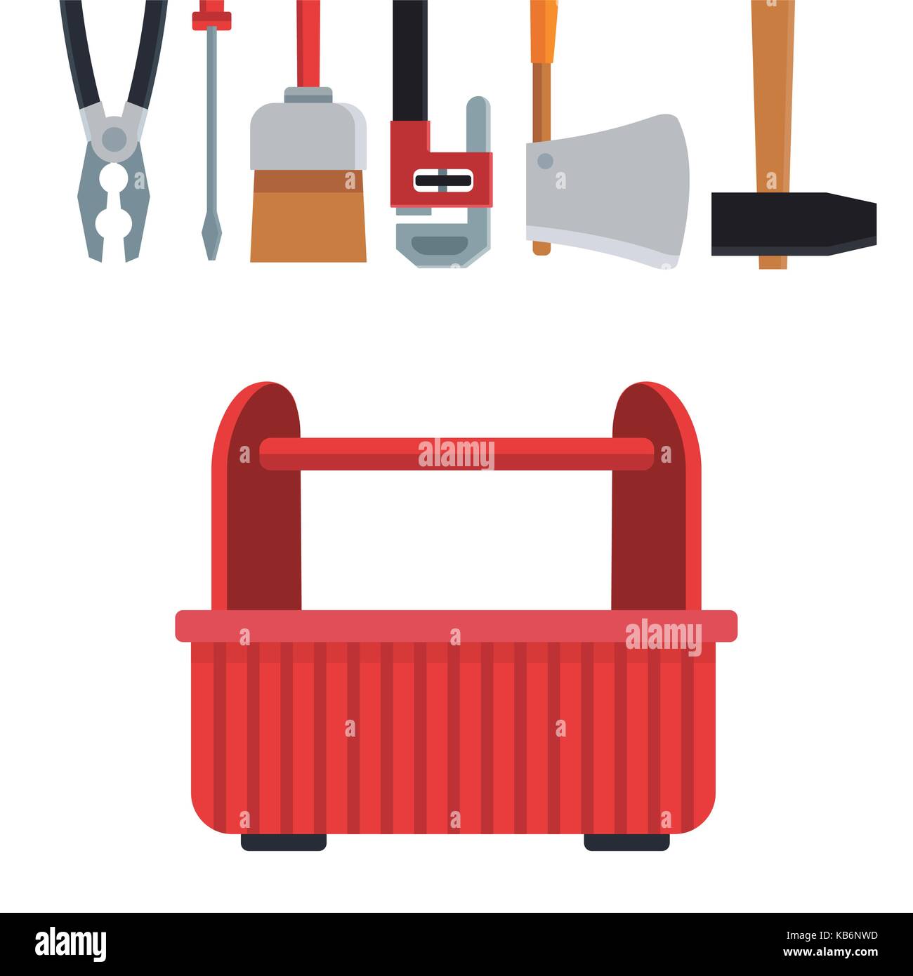 Construction toolbox service Vector Ilustration icon urban Stock Vector ...