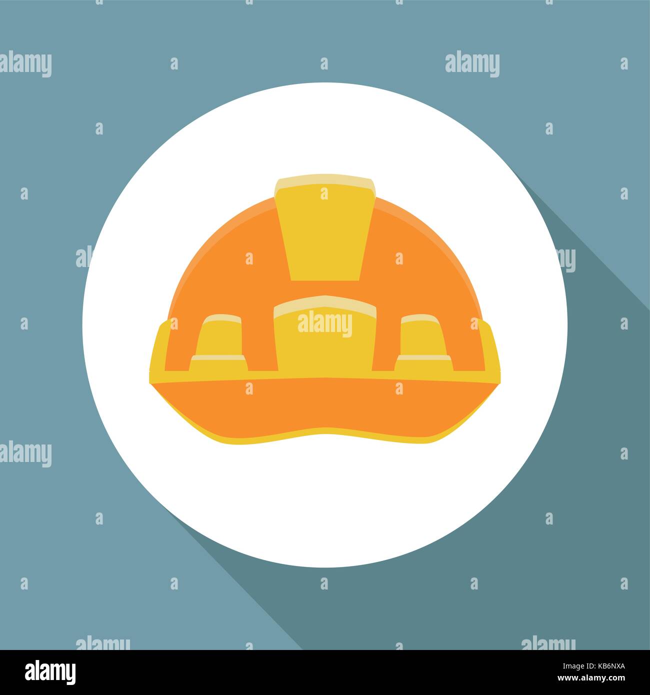 Worker Security helmet Vector Ilustration icon urban Stock Vector Image ...