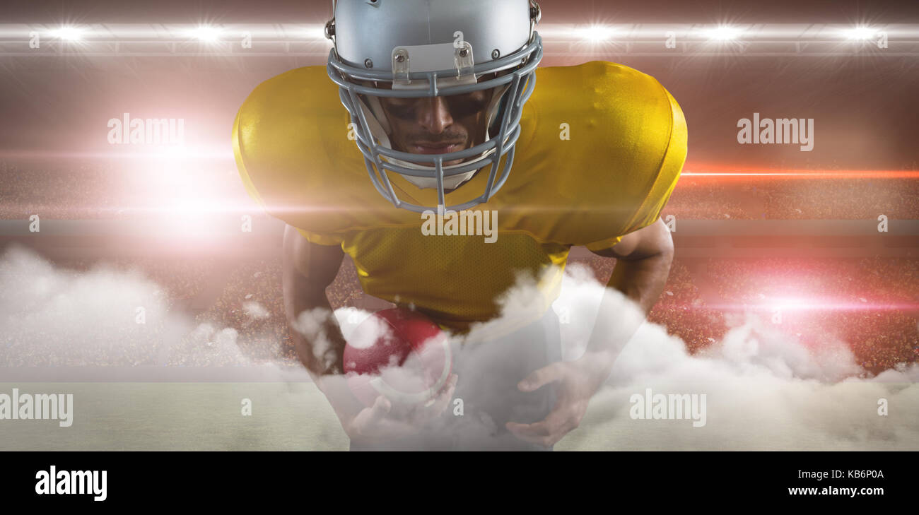 Digital image of stadium with smoke Stock Photo - Alamy