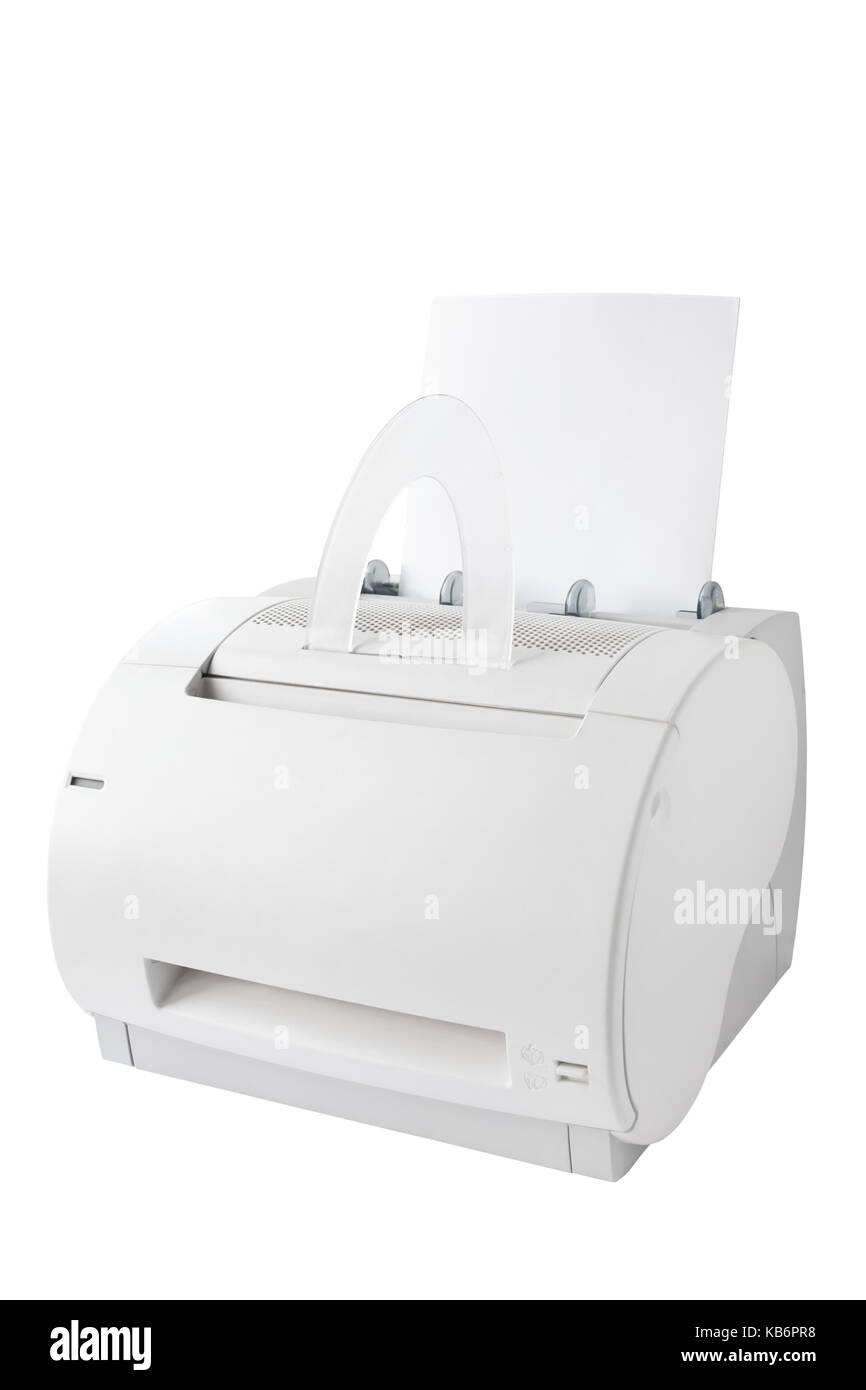printer isolated on white background Stock Photo - Alamy