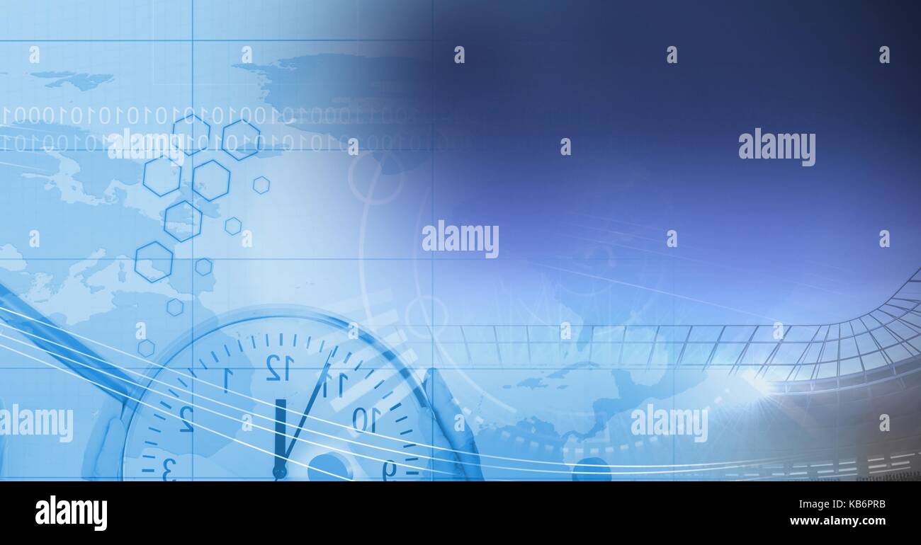 Digital composite of Sports stadium time transition effect Stock Photo ...