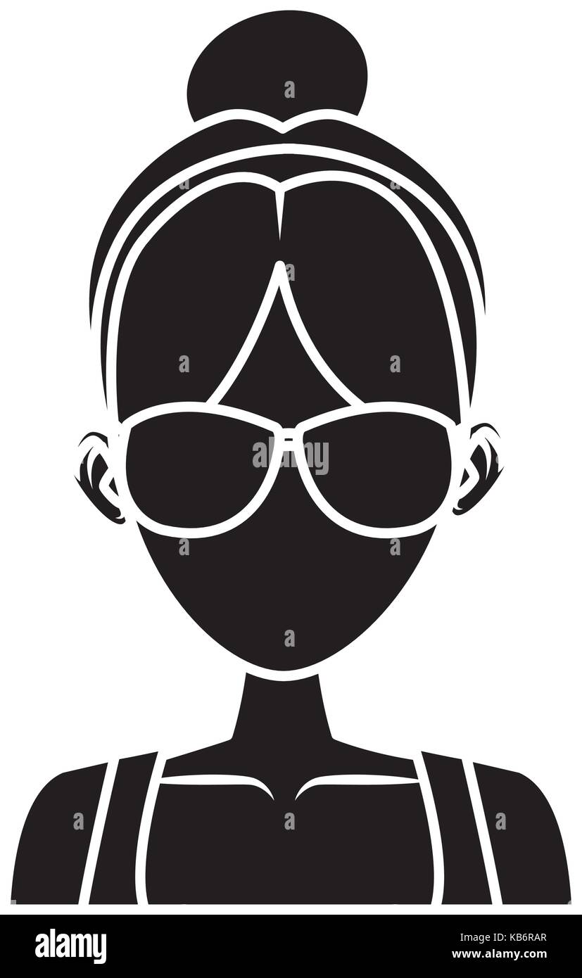 Girl With Sunglasses Cartoon at Krista Guerrero blog