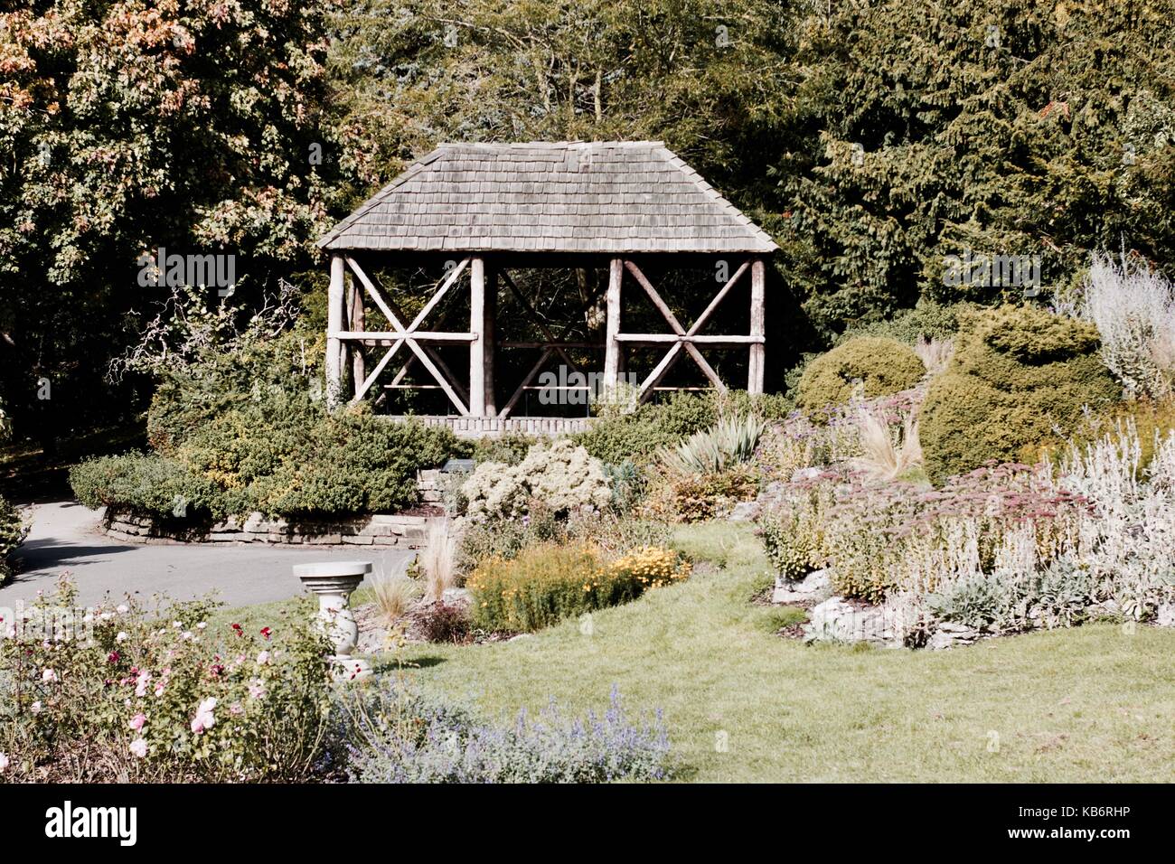 Large wooden bower house in publick park. Richmond, London Stock Photo ...