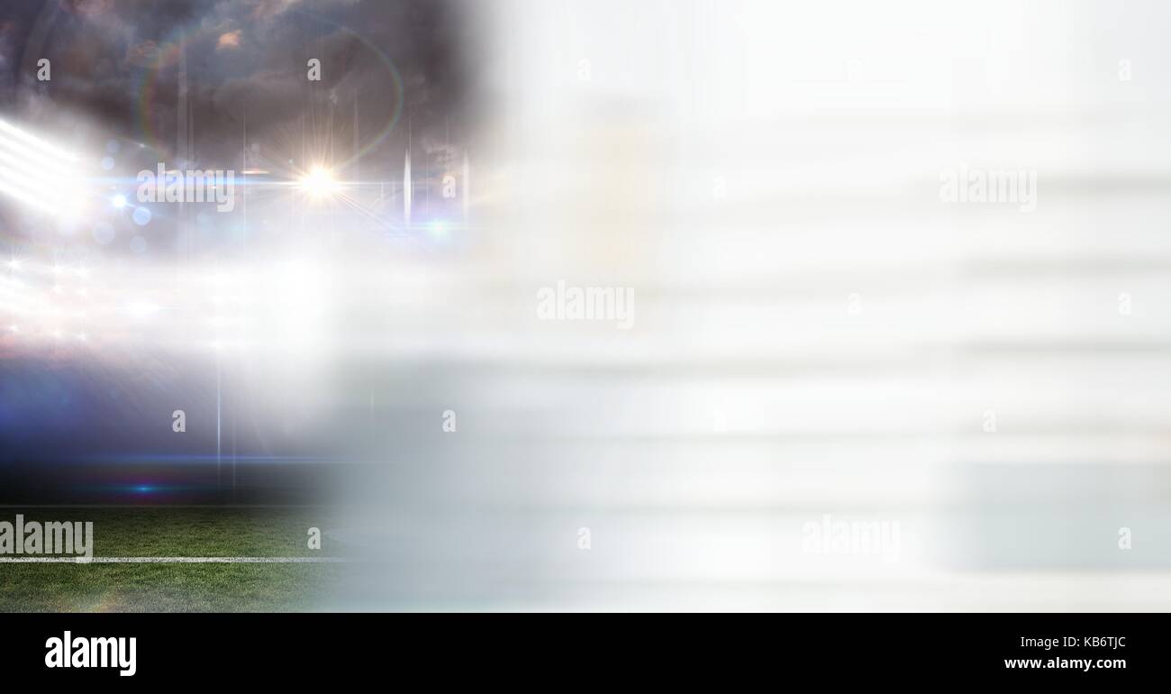 Digital composite of Sports stadium lights transition effect Stock ...