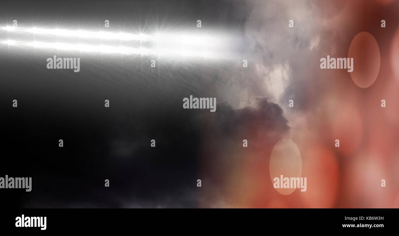 Digital composite of Sports stadium lights transition effect Stock ...