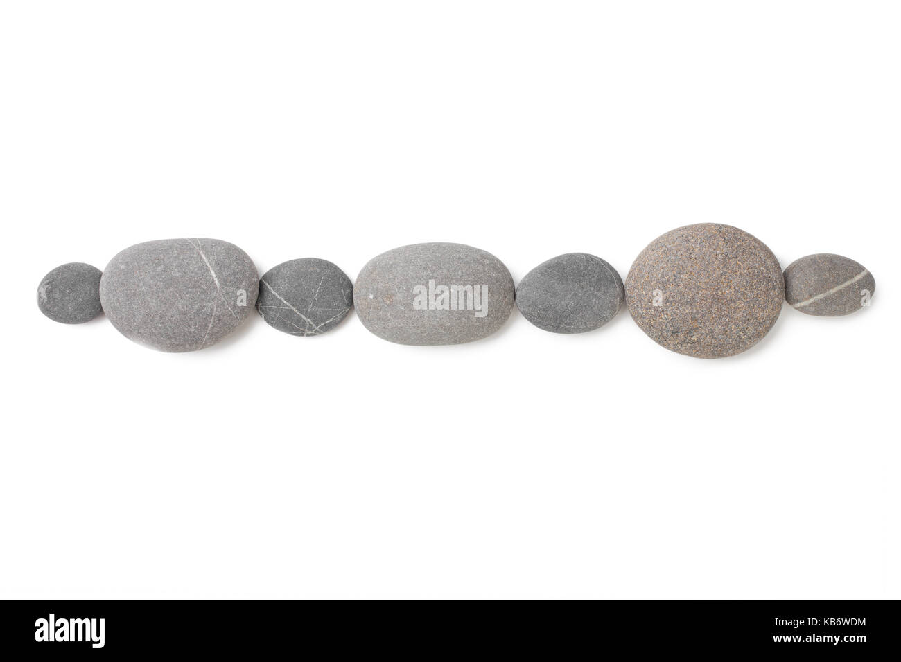 line from pebble isolated on white background Stock Photo - Alamy