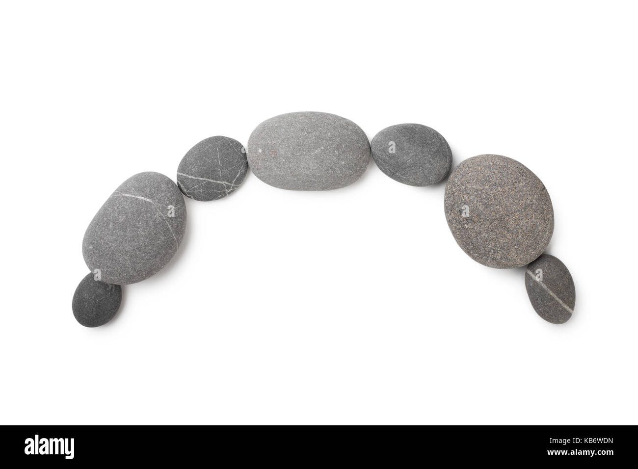 arch from pebble isolated on white background Stock Photo - Alamy