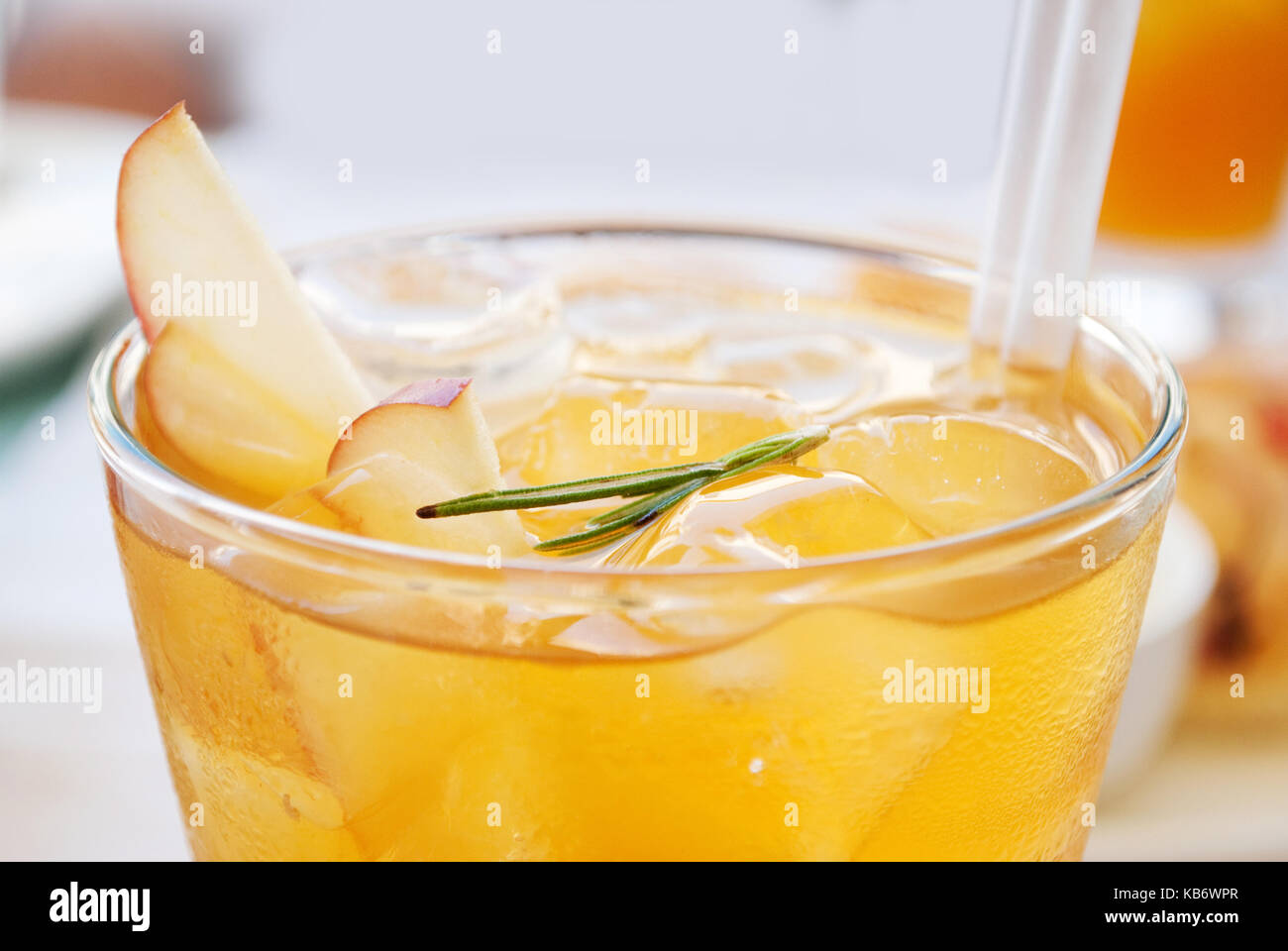 Peach Ice Tea Stock Photo - Alamy