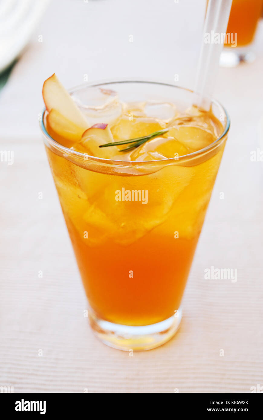 Peach Ice Tea Stock Photo - Alamy