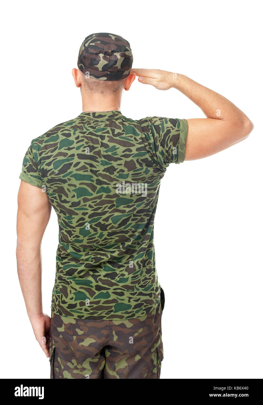 Soldier saluting hi-res stock photography and images - Alamy