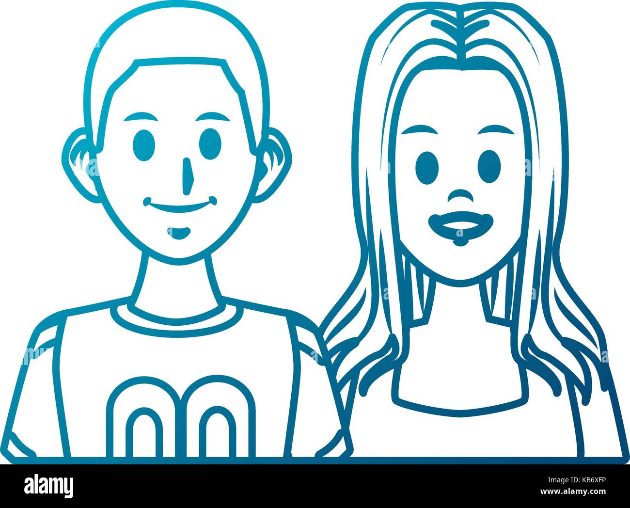 Young couple cartoon Stock Vector Image & Art - Alamy