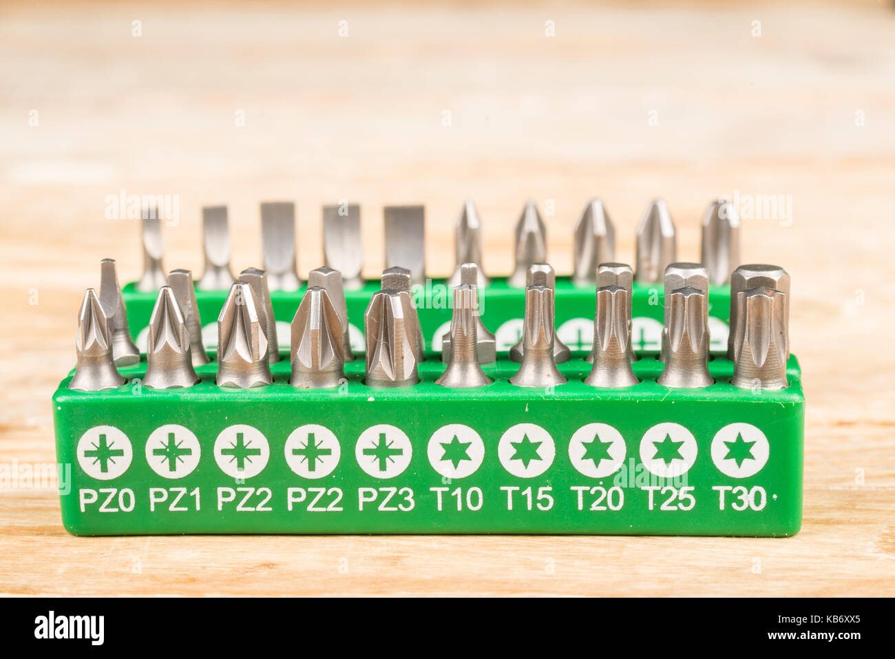 Assortment of magnetic screwdriver insert tips Stock Photo - Alamy