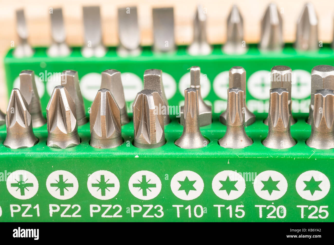 Assortment of magnetic screwdriver insert tips Stock Photo - Alamy