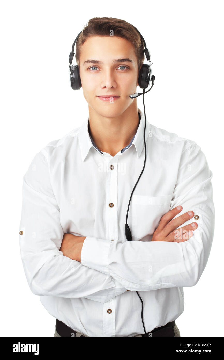 Call center man hi-res stock photography and images - Alamy