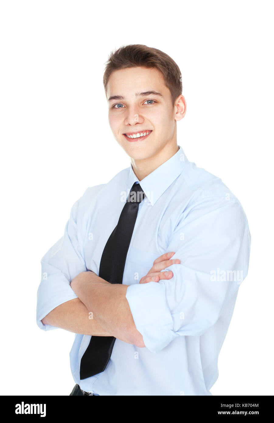 Portrait of handsome young smiling successful businessman standing with ... Portrait of handsome young smiling successful businessman standing with ...