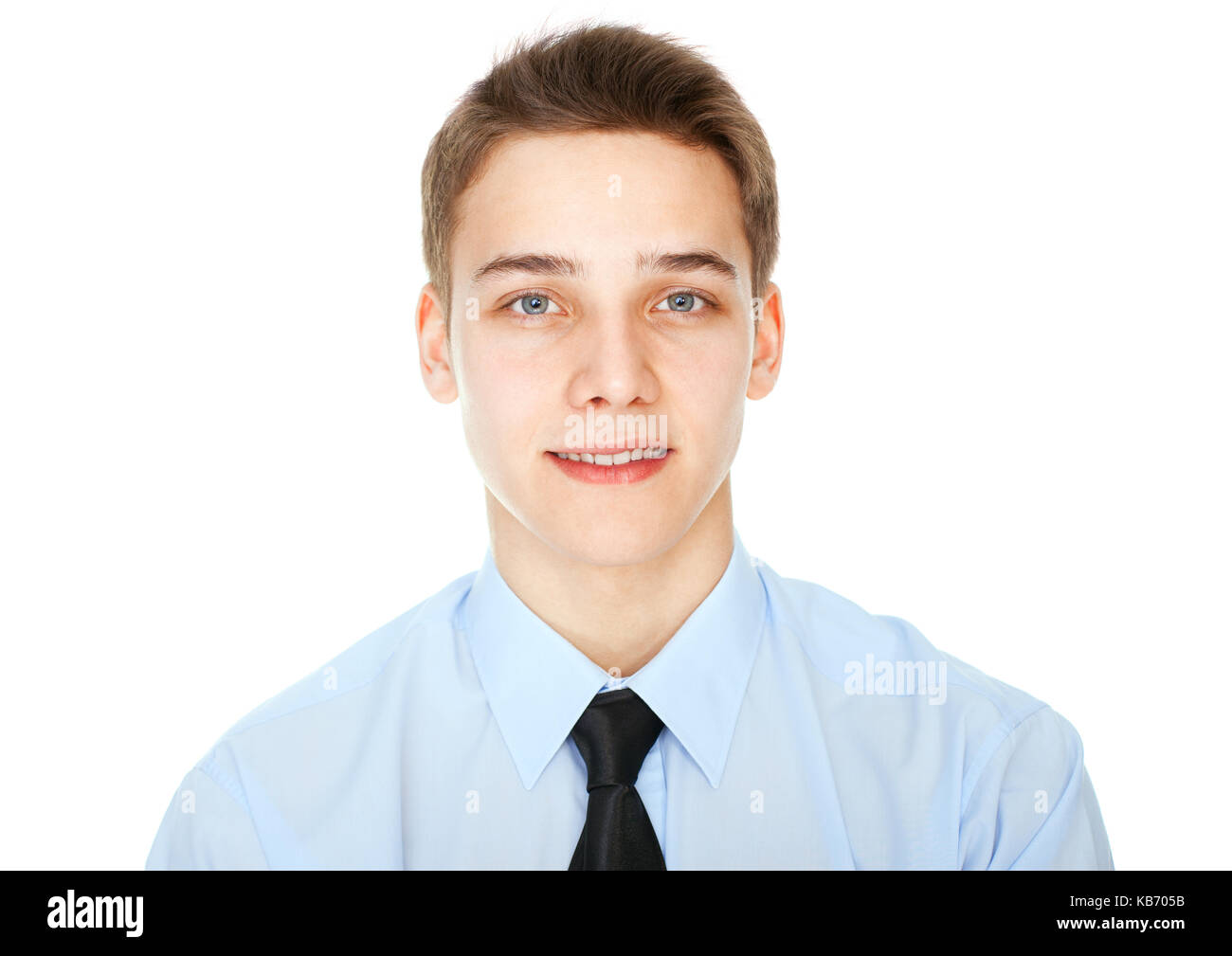 Portrait of handsome young smiling successful businessman isolated on ... Portrait of handsome young smiling successful businessman isolated on ...