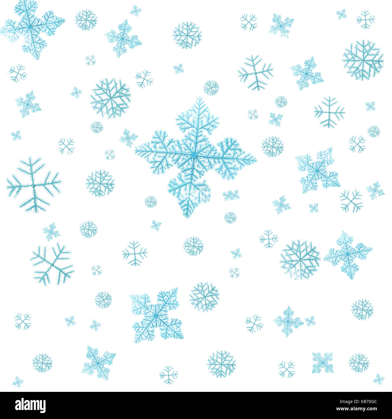 Winter snowflakes on blue Cut Out Stock Images & Pictures - Alamy