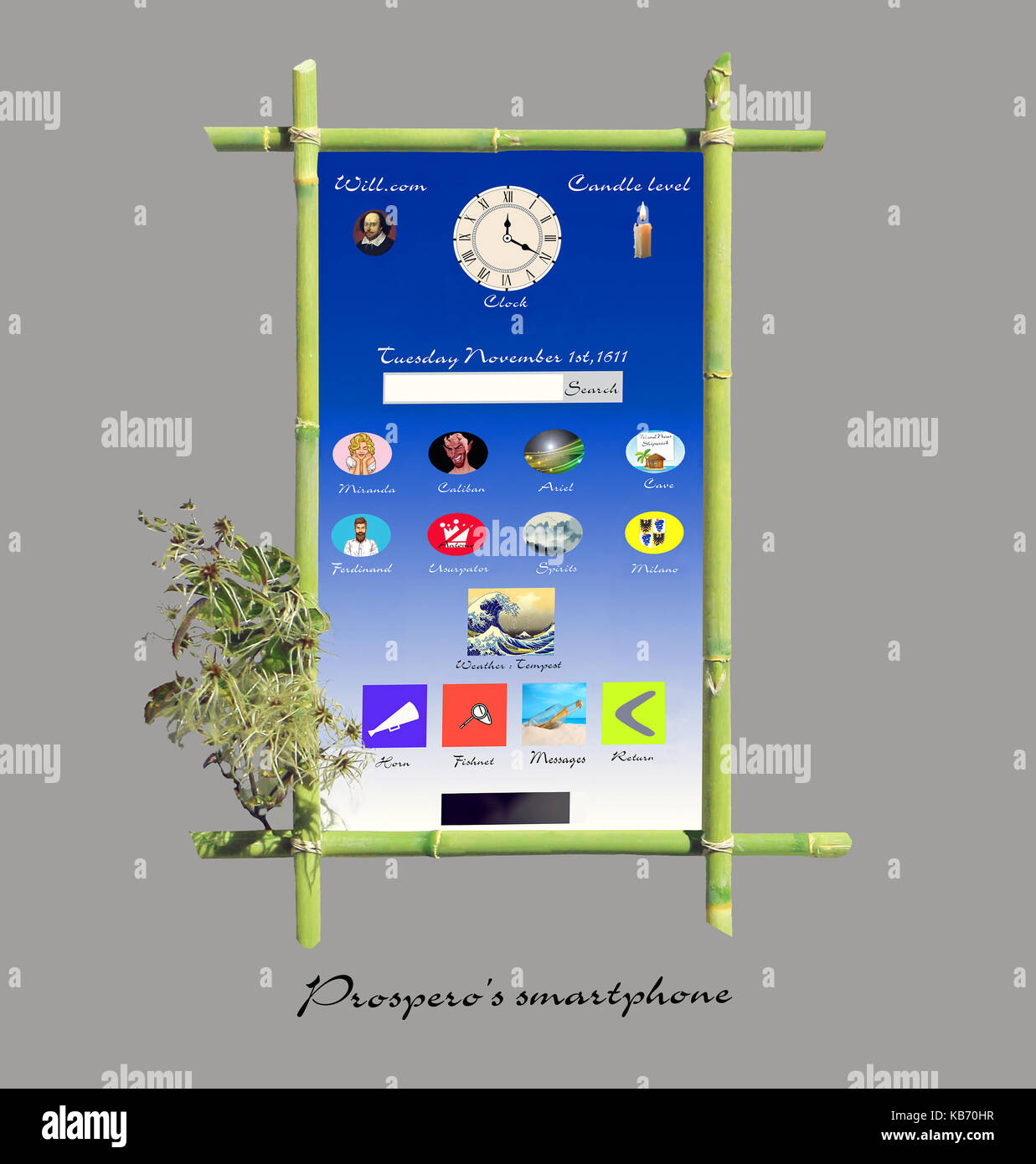 One of "Smartphone through the Ages" : Shakespearian. The tempest is ...