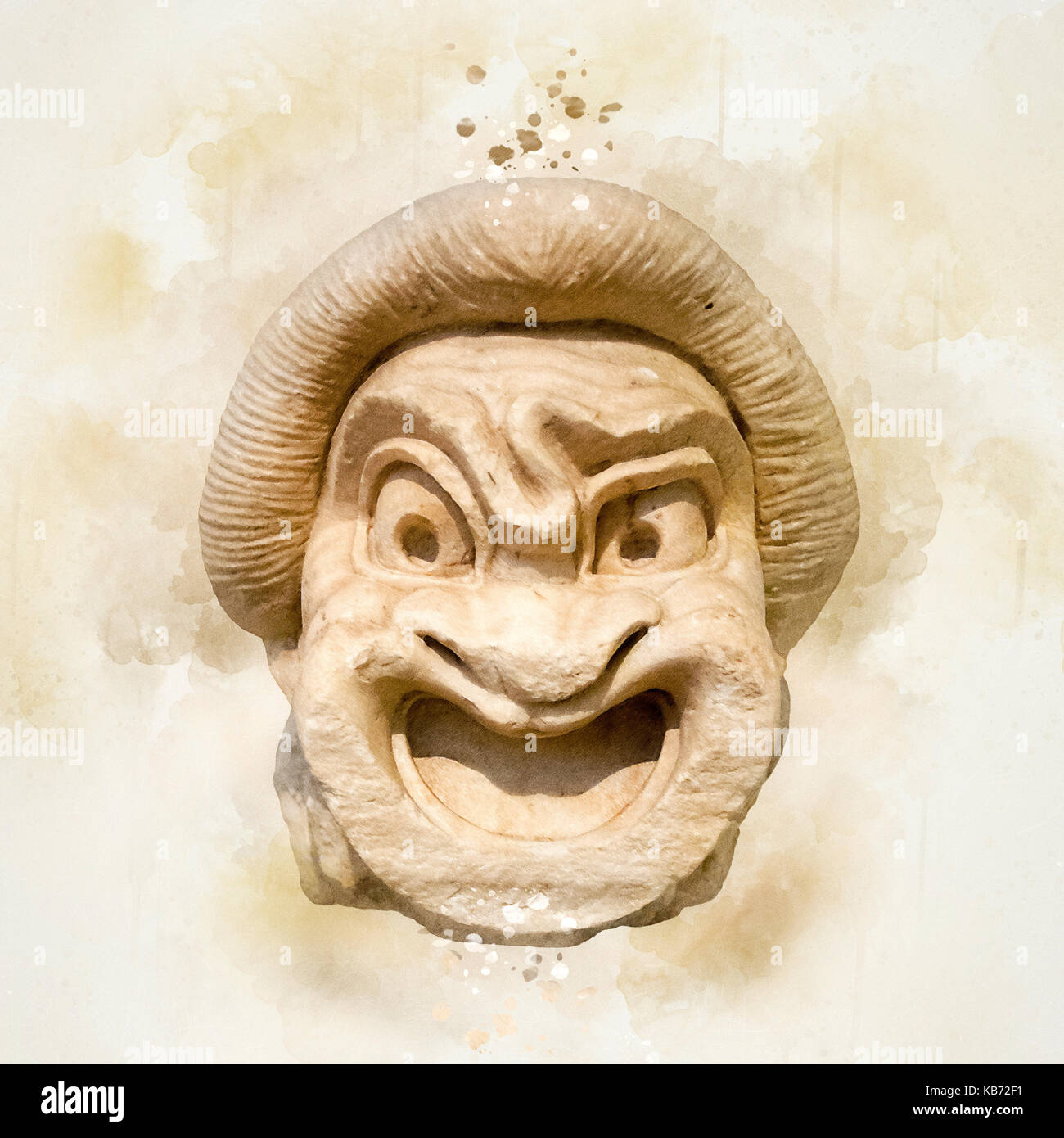 Greek theatre mask hi-res stock photography and images - Alamy