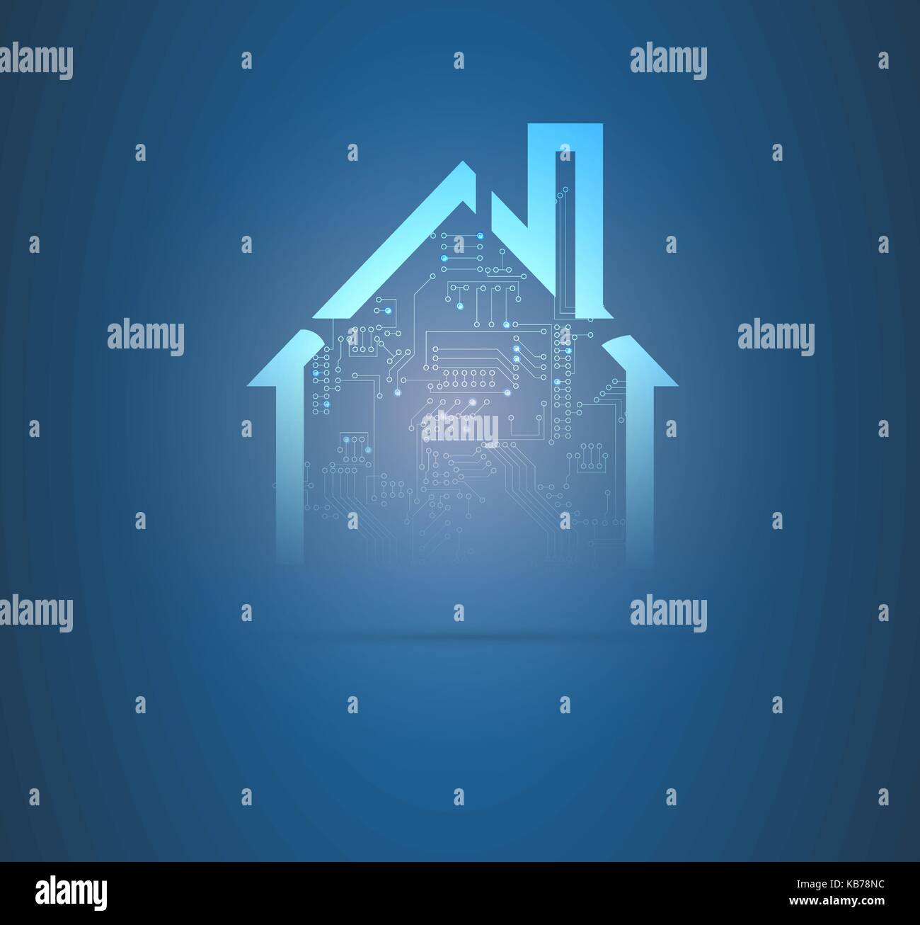 smart home technology futuristic concept for business web background ...