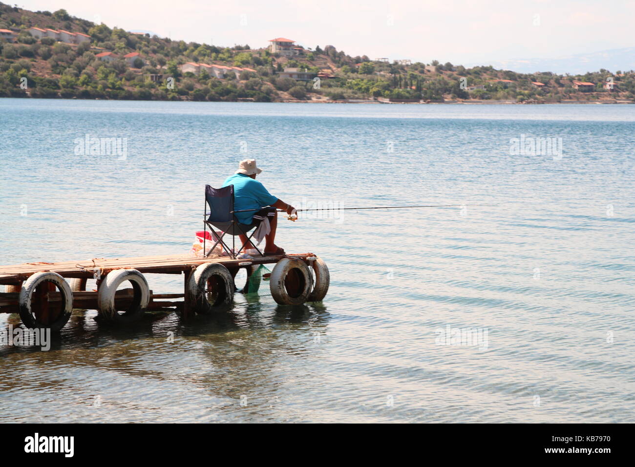 Loutraki lake, Corinth, Greece Stock Photo - Alamy
