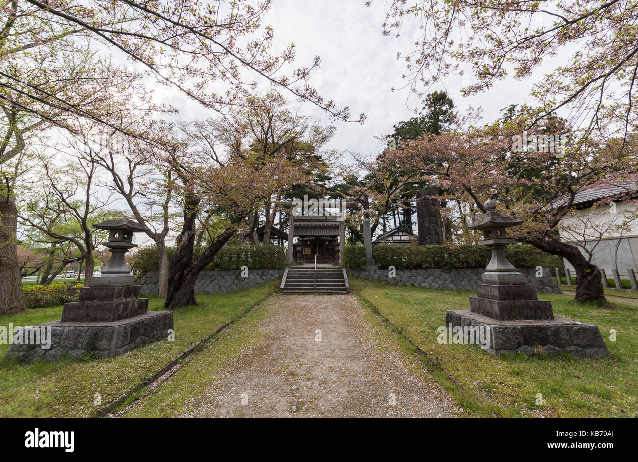 Tsuruoka Gokoku Jinja, Tsuruoka City, Yamagata Prefecture, Japan Stock ...
