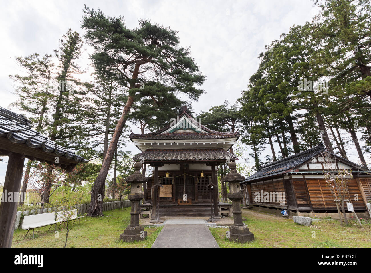 Tsuruoka Gokoku Jinja, Tsuruoka City, Yamagata Prefecture, Japan Stock ...